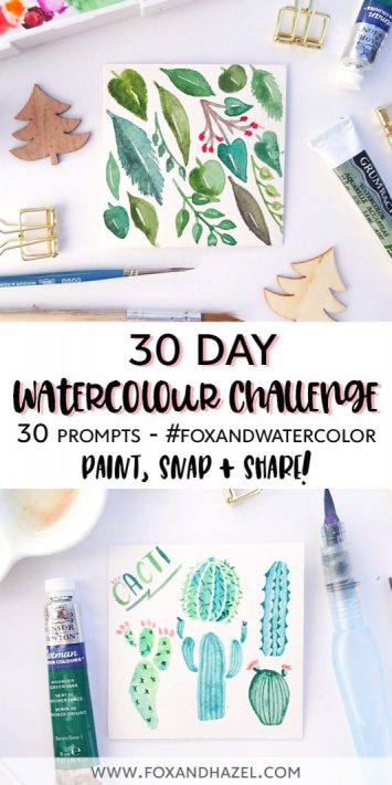 Ta Da! The 30 Day Watercolor Challenge! | Fox + Hazel