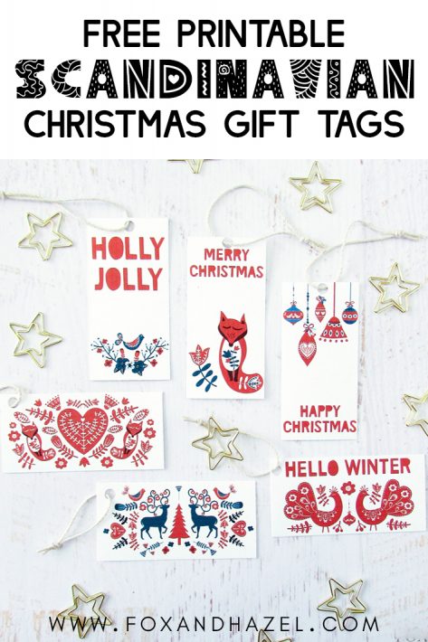 Free Scandinavian Christmas Gift Tags | Fox + Hazel