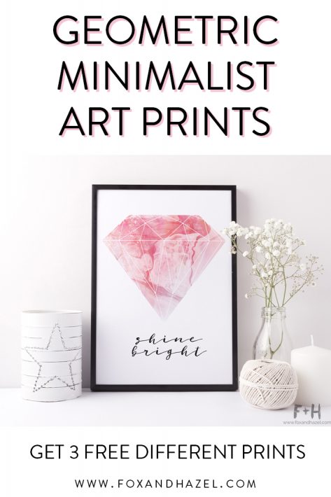 3 Free Geometric Minimalist Art Prints - Fox + Hazel