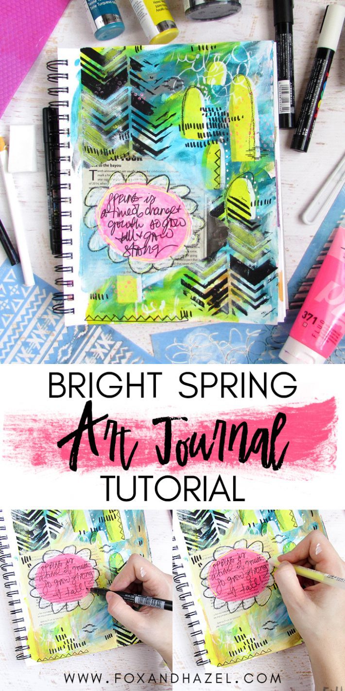 Spring Art Journal Tutorial with DecoArt | Fox + Hazel