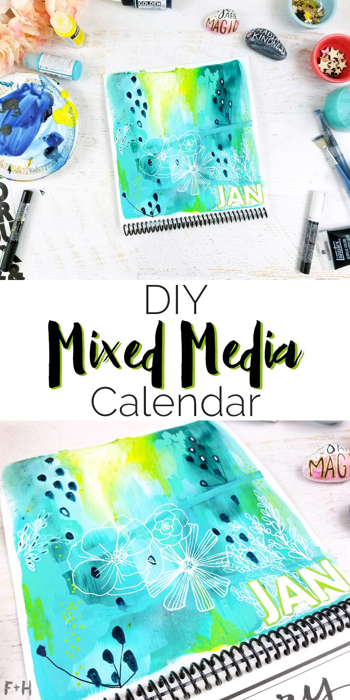 DIY Calendar Design for January 2018 - Fox + Hazel | free art + designs