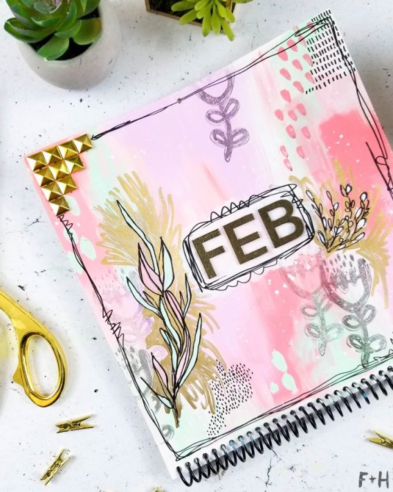 Mixed Media DIY Wall Calendar - February Edition! Fox + Hazel