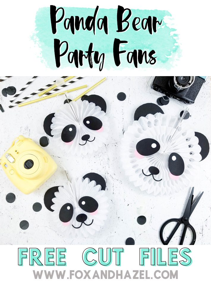 Panda Bear Party Decor - Free Cut File - Fox + Hazel