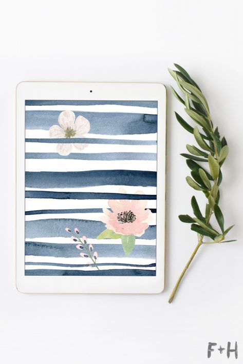 Free Spring Watercolor Desktop Wallpaper | Fox + Hazel