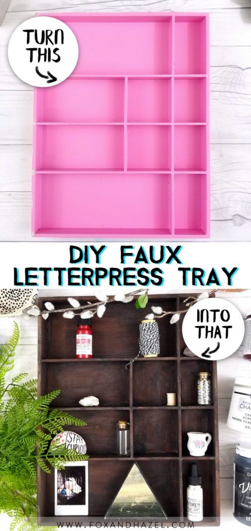 How To DIY a Faux Letterpress Tray with DecoArt | Fox + Hazel