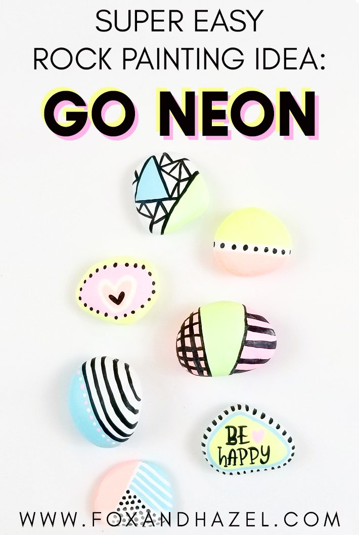 The Best Paint for Neon Painted Rocks! | Fox + Hazel
