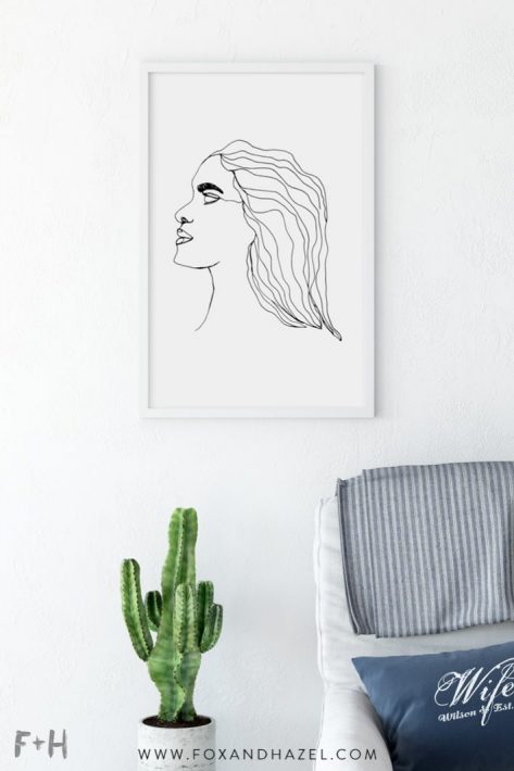 6 Unique Free Line Art Print Portraits | Fox + Hazel