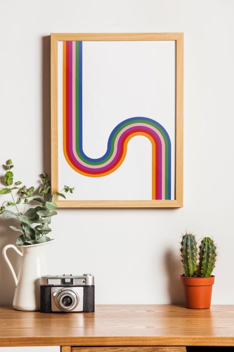 Free Retro Wall Art Printable + Mural Plans | Fox + Hazel