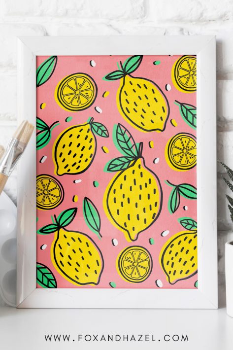 Free Lemon Art Printable - Fox + Hazel | free art + designs
