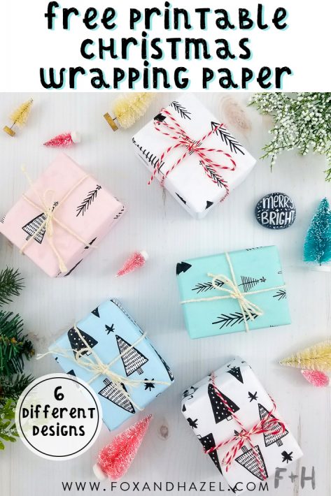Printable Christmas Wrapping Paper - Fox + Hazel | free art + designs
