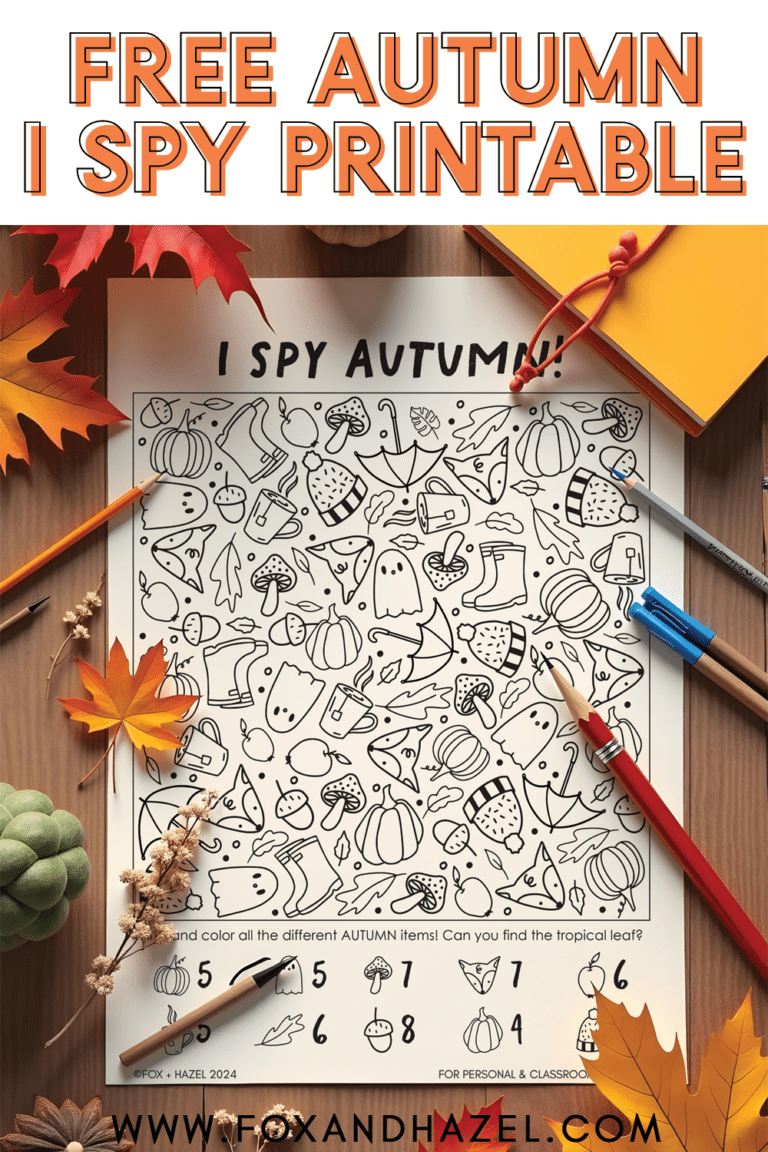 Free I Spy Autumn Printable - Fox + Hazel | free art + designs
