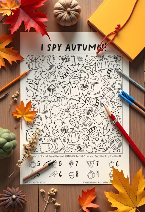 Free I Spy Autumn Printable - Fox + Hazel | free art + designs