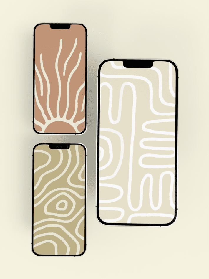 3 Free Pattern Phone Wallpapers - Fox + Hazel | free art + designs